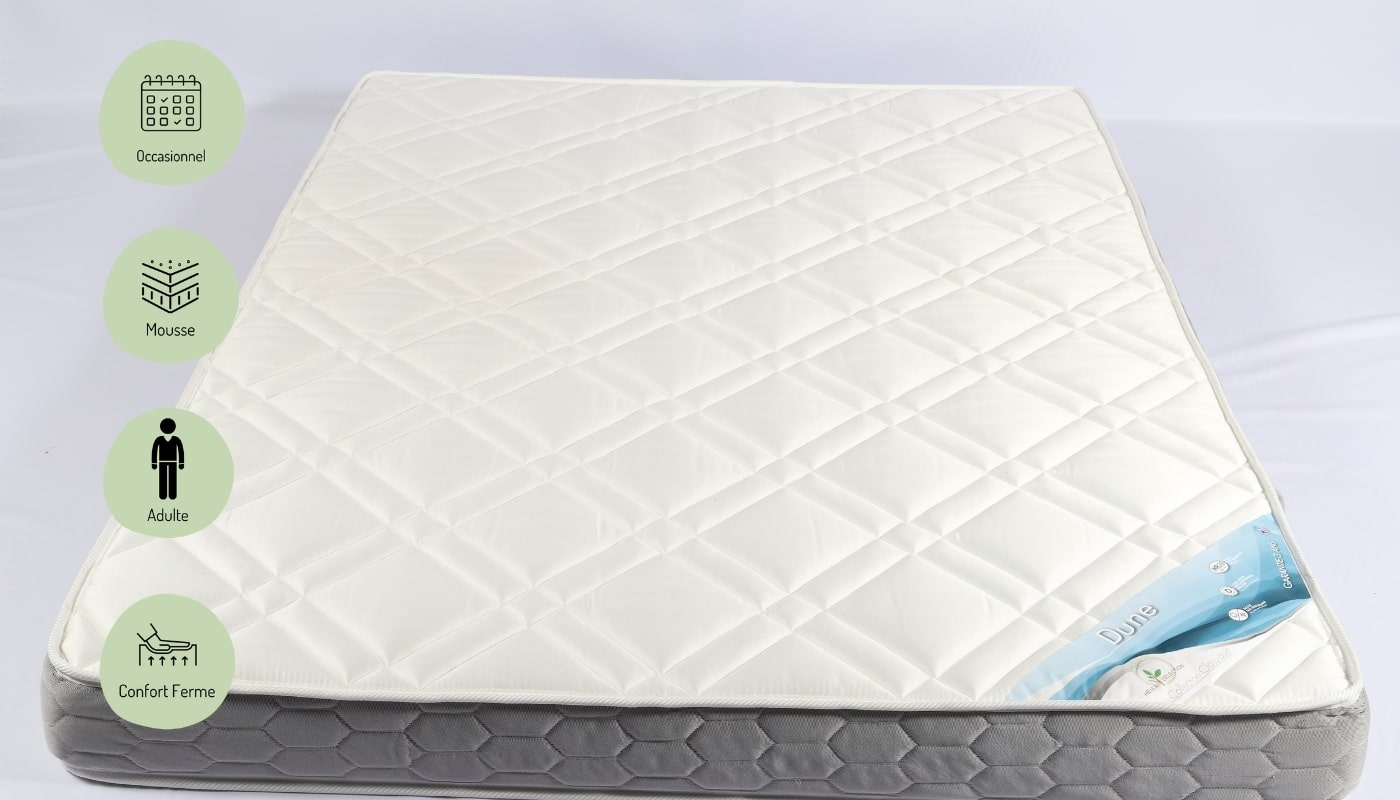 Matelas sur mesure en mousse NACRE - Confort médium 17 cm | Literie Hévéa Sélection